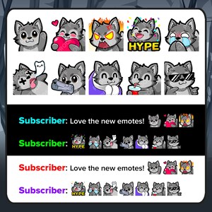 Wolf Twitch Emotes MEGA Bundle for Streaming, Youtube Emotes, Discord ...