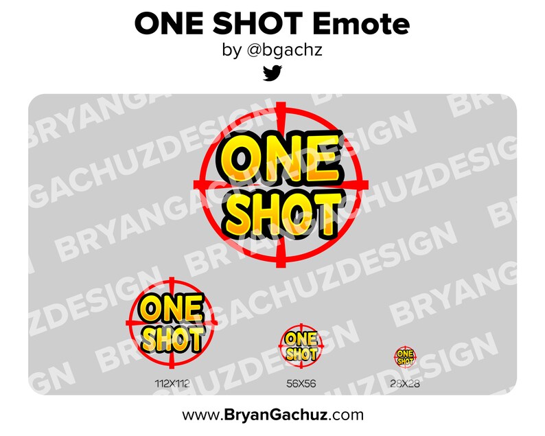 ONE SHOT Emote for Twitch Discord or Youtube - Etsy Australia