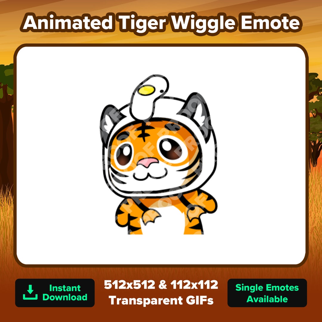 Animated Tiger Wiggle Emote for Twitch or Discord - Etsy