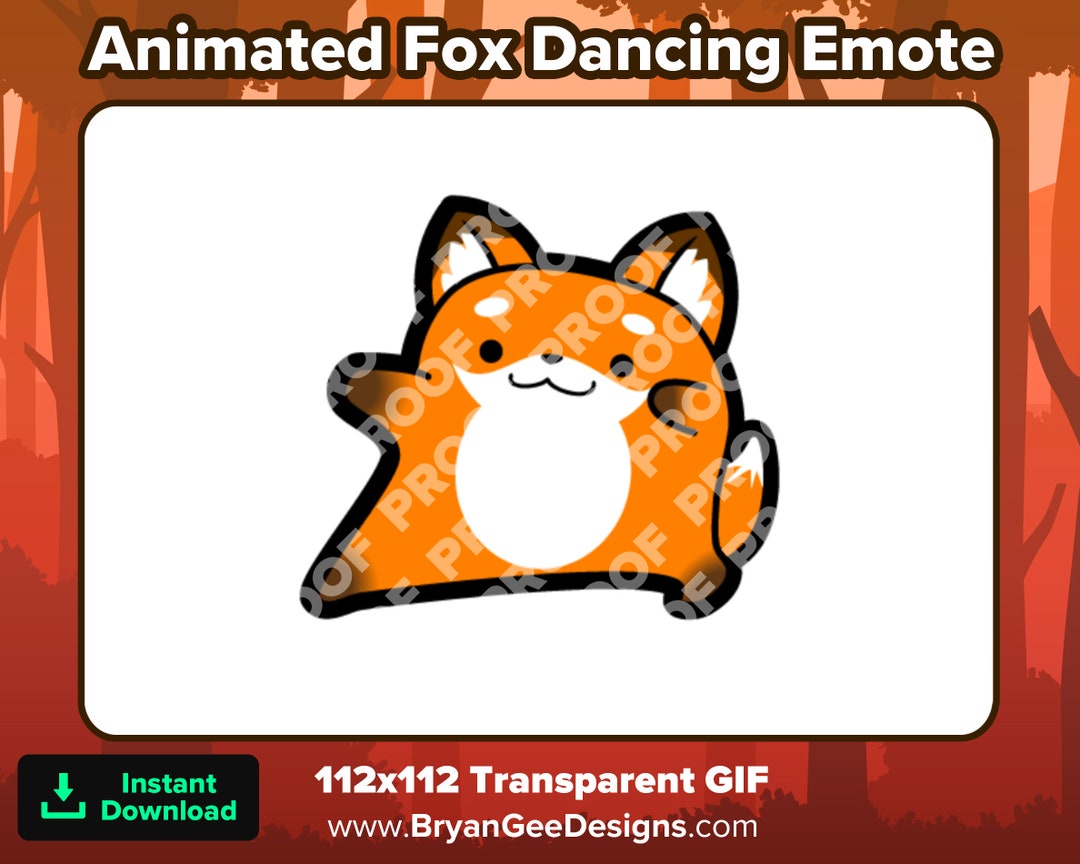 Animated Fox Dancing Emote for Twitch or Discord, Fox Dance Emote ...