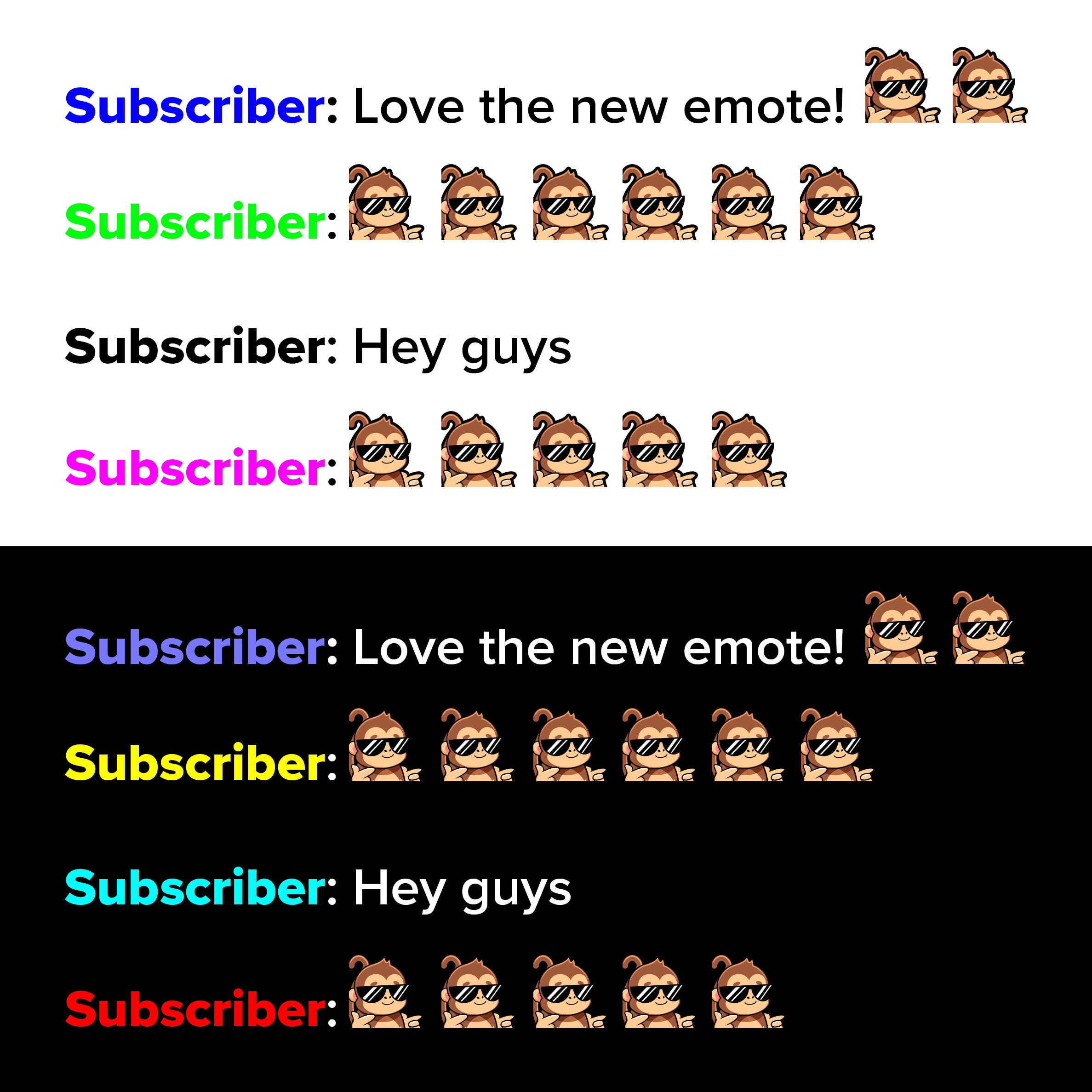 Monkey Twitch Emotes Gun Cozy SIP Cool POG LUL Scared Head Pat - Etsy ...