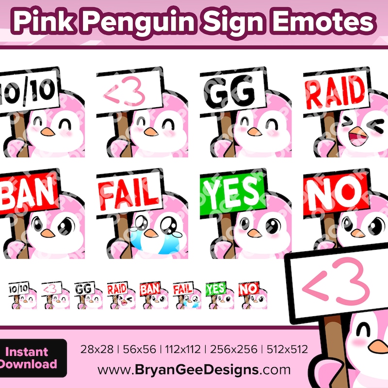 Pink Penguin - Etsy