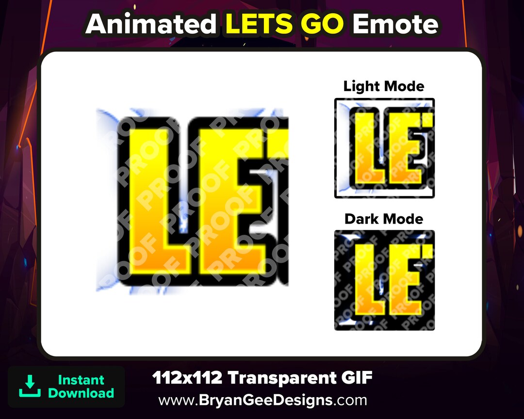 Animated LET'S GO! Emote for Twitch or Discord - Etsy