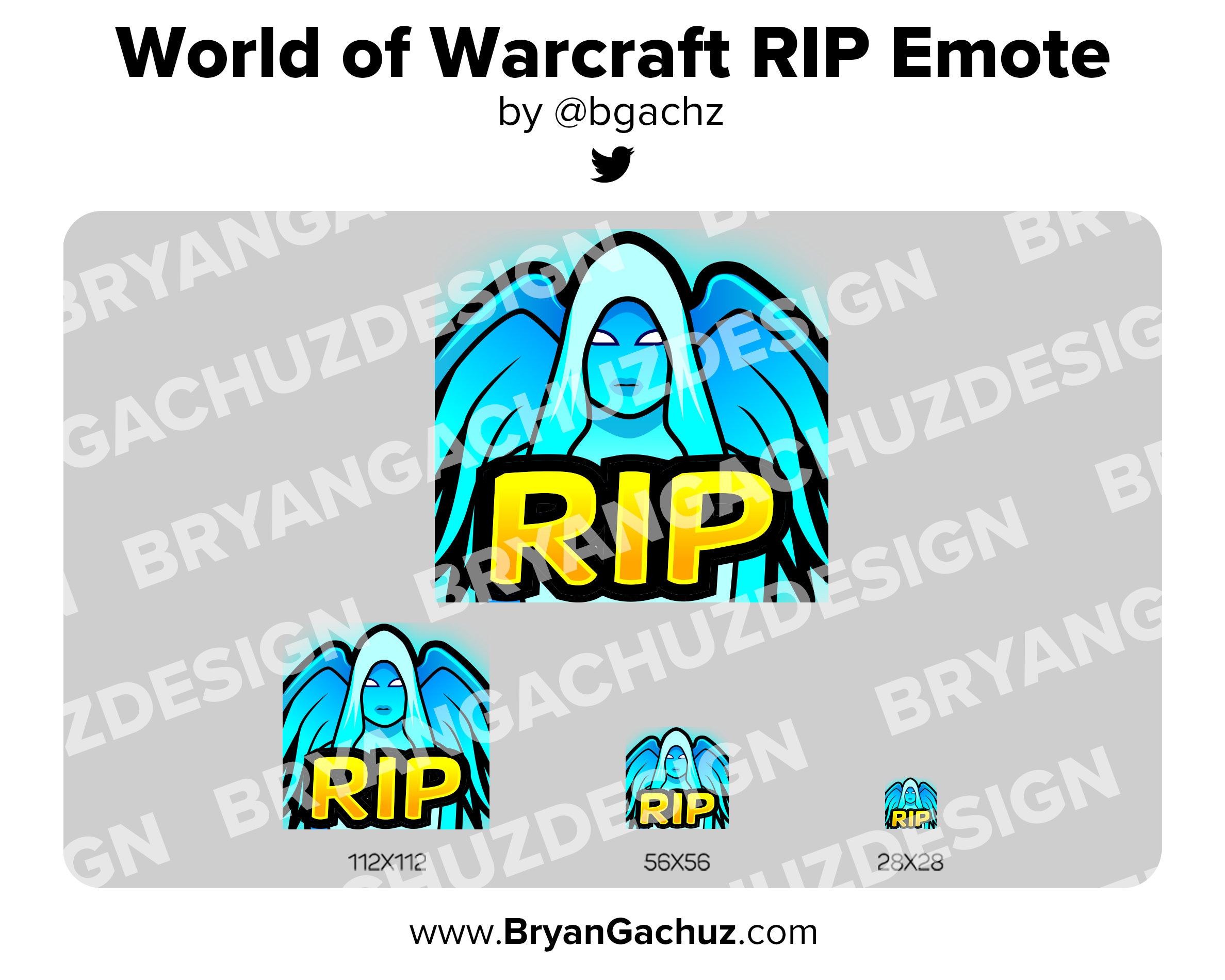 World of Warcraft RIP Emote for Twitch Discord or Youtube | Etsy