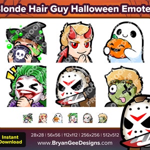 Blonde Hair Guy Twitch Emotes Wizard Sip Devil Ghost Joker LUL Laugh ...