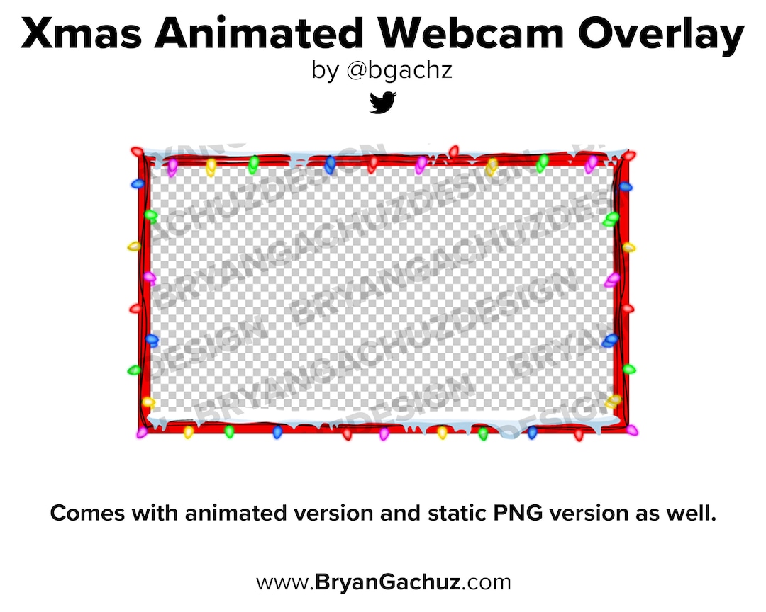 Christmas Animated Webcam Overlay for Twitch (animated) 16:9 Ratio - Etsy