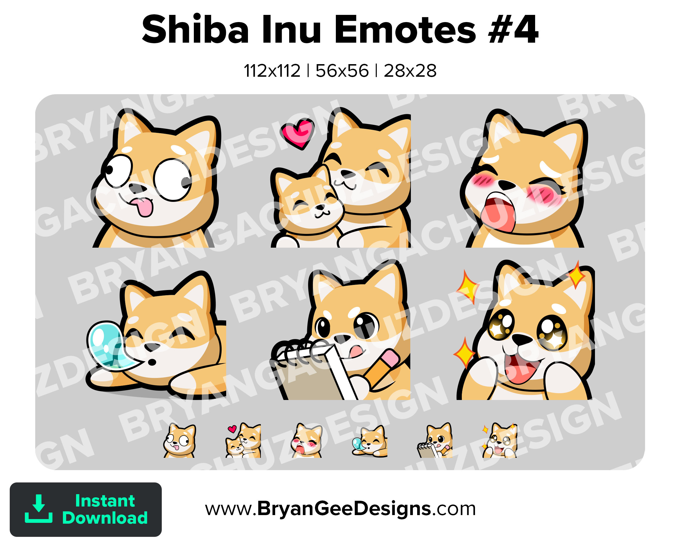 Shiba Inu Dog Derp Hug Gasm Sleep Study Notes Wow Twitch - Etsy