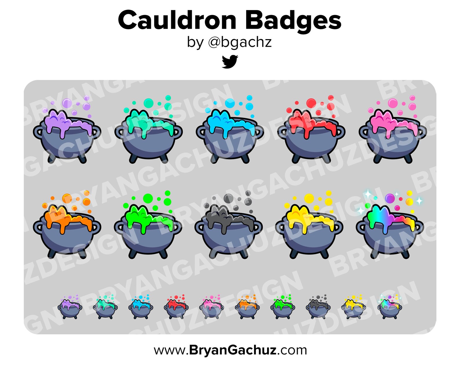 Cauldron Twitch Badges Bit Badges Channel Points Discord Badges Youtube ...