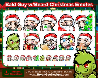 Bald Twitch Emotes - Etsy