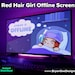 Red Hair Girl Twitch Offline Screen Offline Scene, Twitch Graphics ...