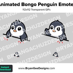Animated Bongo Penguin Emotes for Twitch or Discord - Etsy
