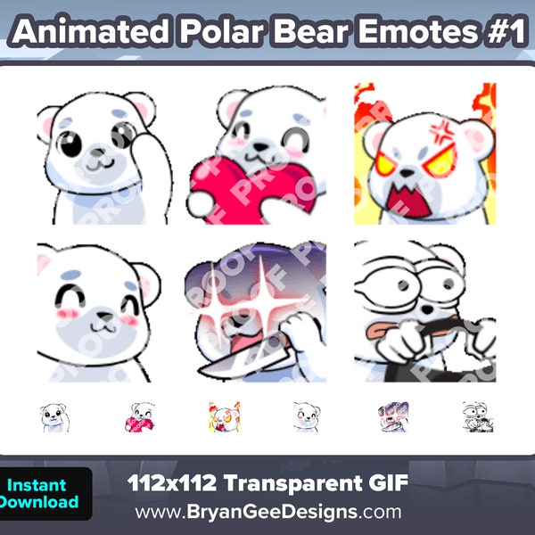 Bear Jam Emotes - Etsy