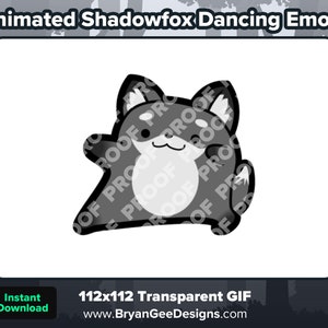 Animated Shadowfox Black Fox Dancing Emote for Twitch or Discord ...