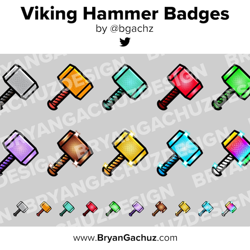 Hammer Badges Twitch - Etsy