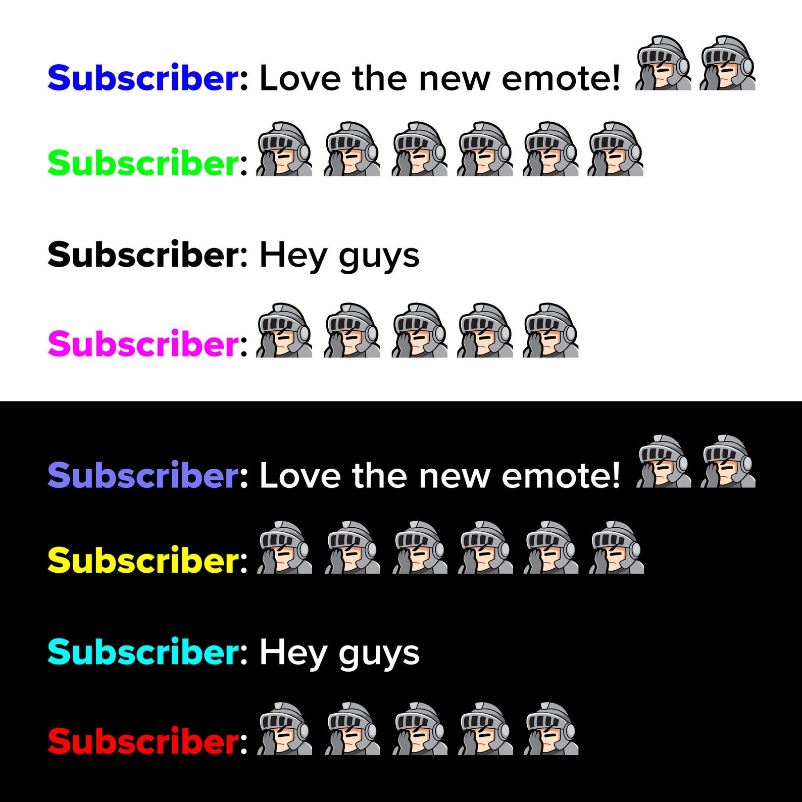 Knight Twitch Emotes Sword Cheers Cozy GG Facepalm LURK for - Etsy