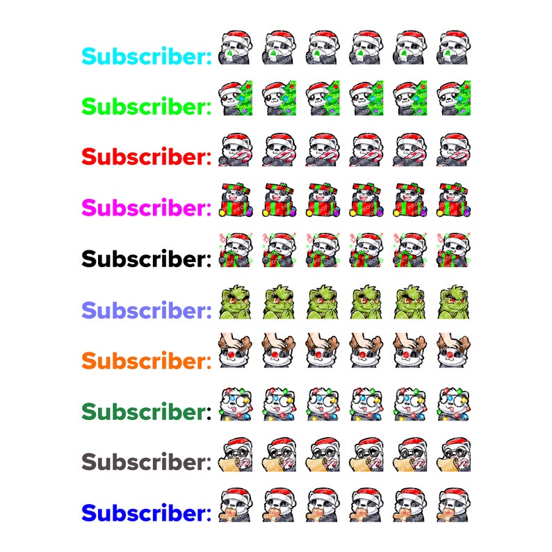Badger Christmas Twitch Emotes for Streaming Youtube Emotes - Etsy