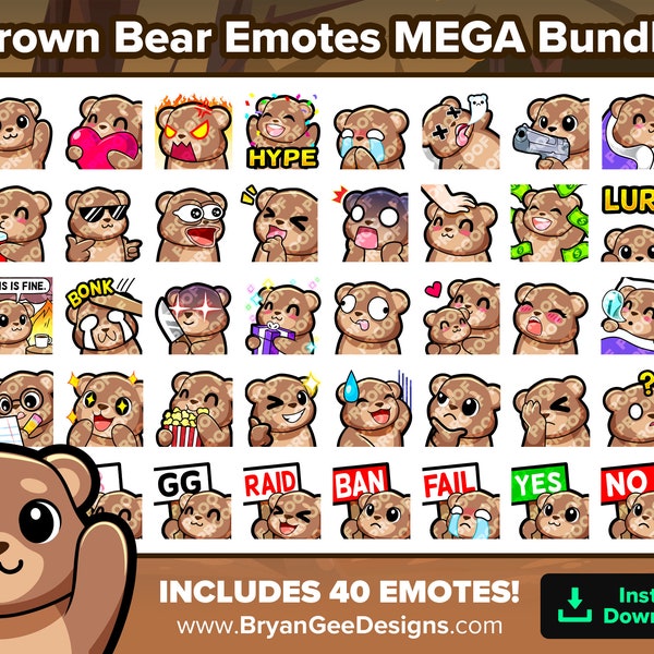 Discord Emotes Bear Etsy