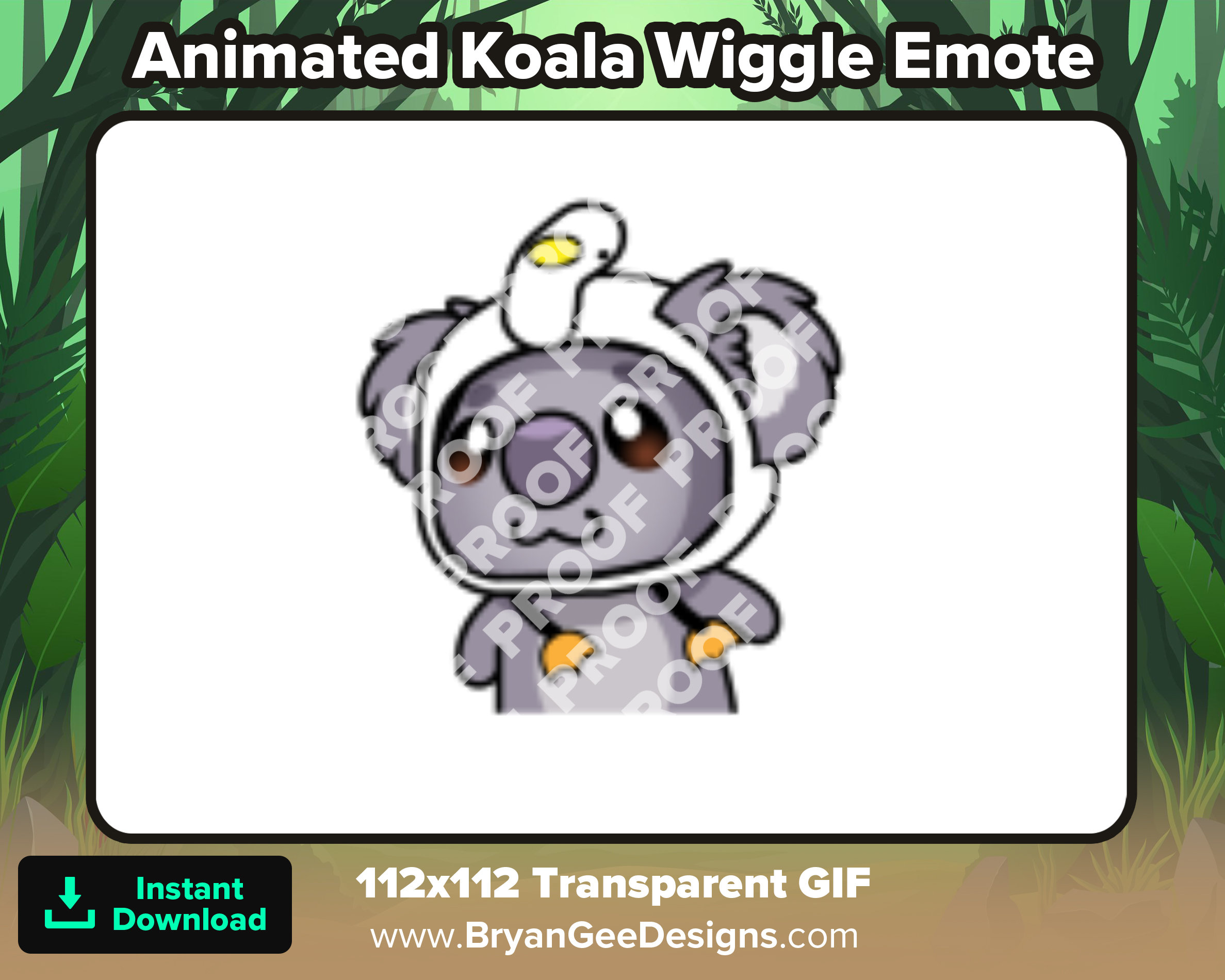Animated Koala Wiggle Emote for Twitch - Etsy Australia