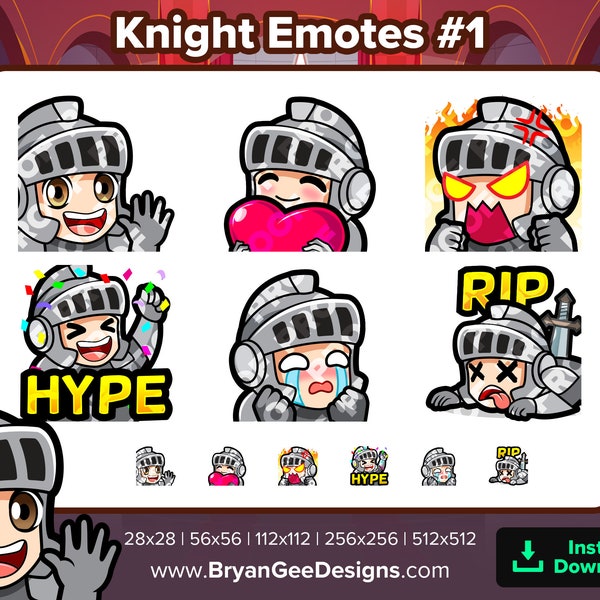 Knight Twitch Emotes - Etsy