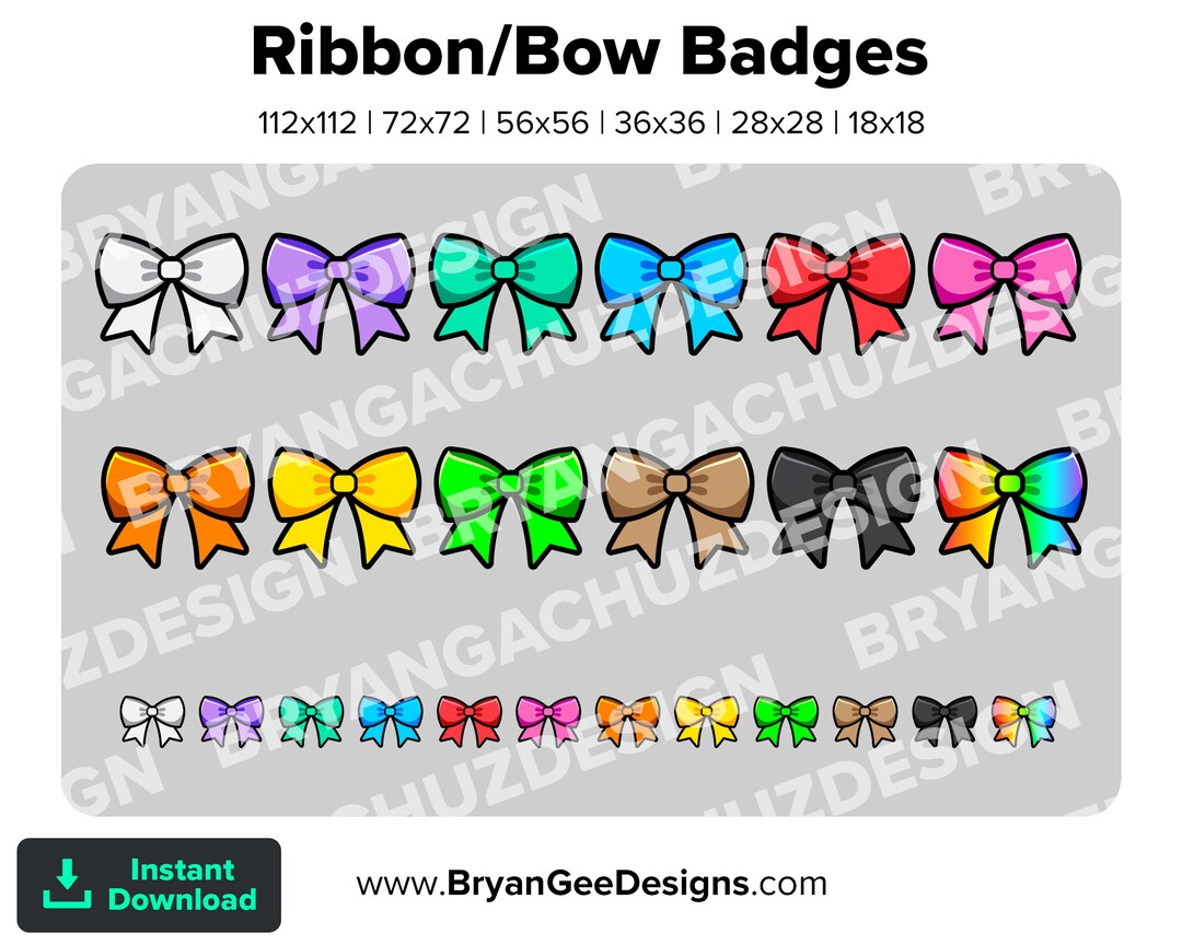 Bow Twitch Badges Bit Badges Channel Points Discord Badges Youtube ...