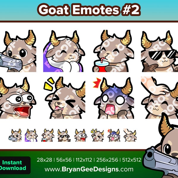 Streaming Goat Emote - Etsy