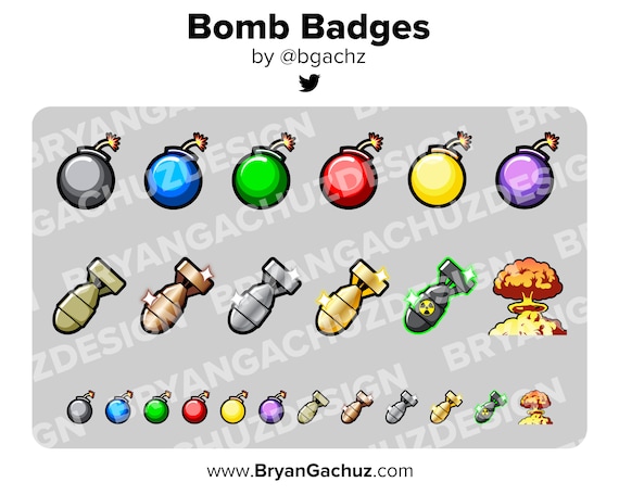 Bomb Twitch Badges Bit Badges Channel Points Discord Badges - Etsy