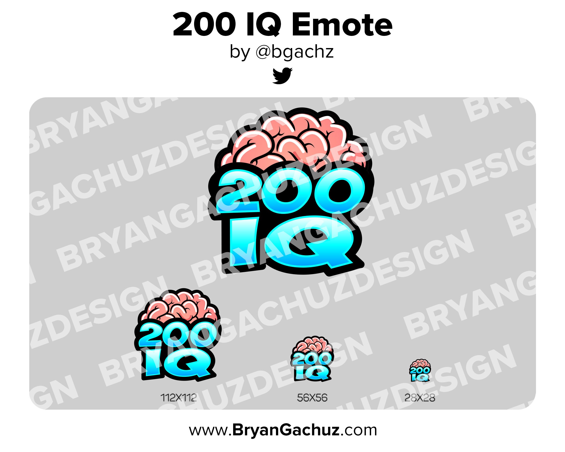 200 IQ Brain Emote für Twitch Discord oder Youtube | Etsy