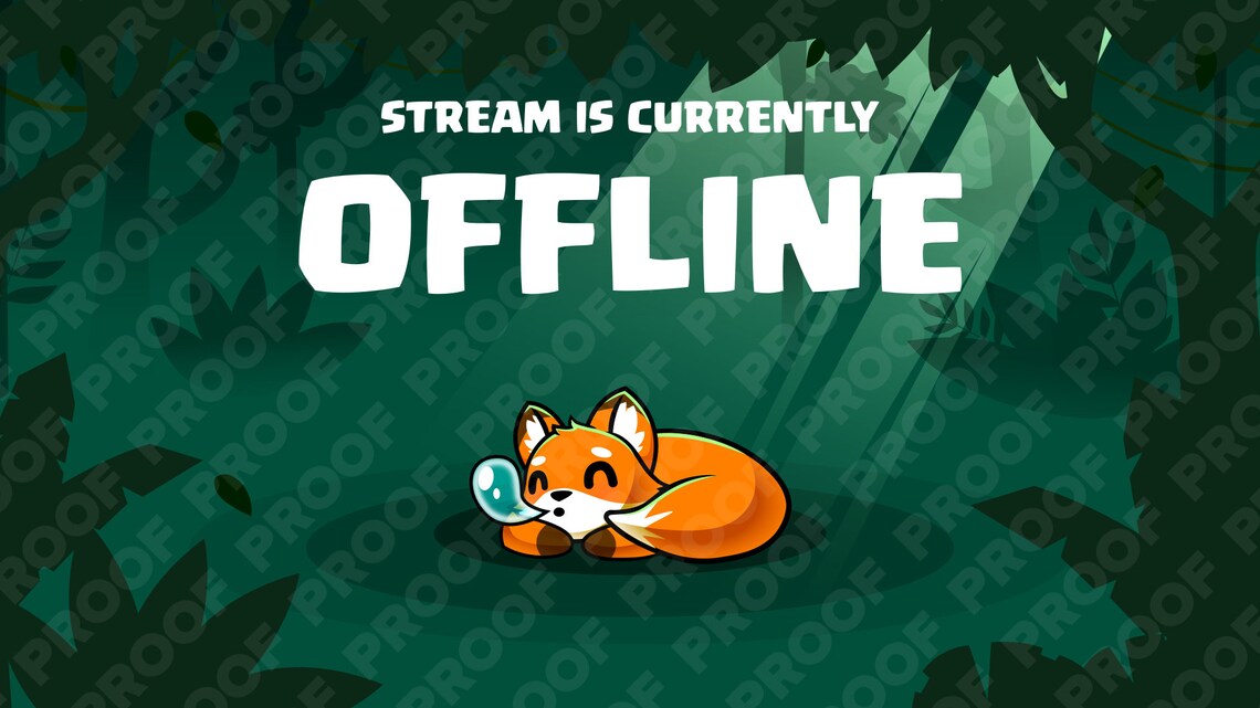 Fox Twitch Offline Screen Offline Scene Twitch Graphics - Etsy
