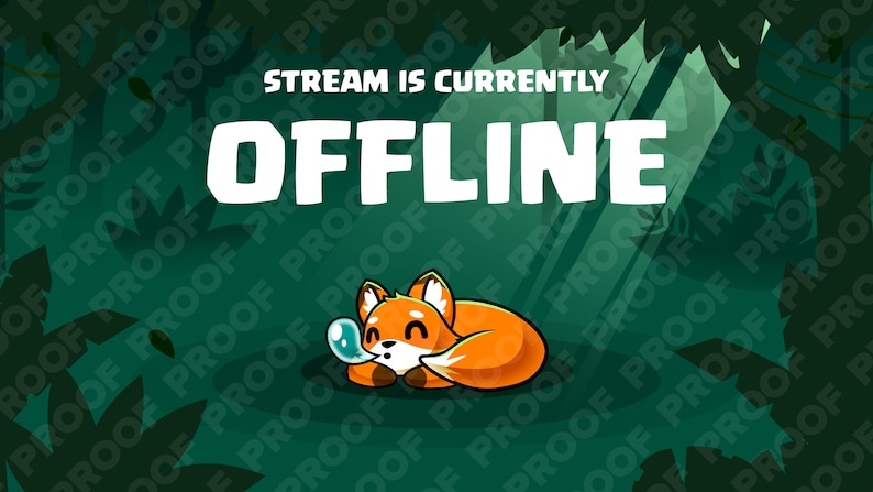 Fox Twitch Offline Screen Offline Scene Twitch Graphics Streamer ...