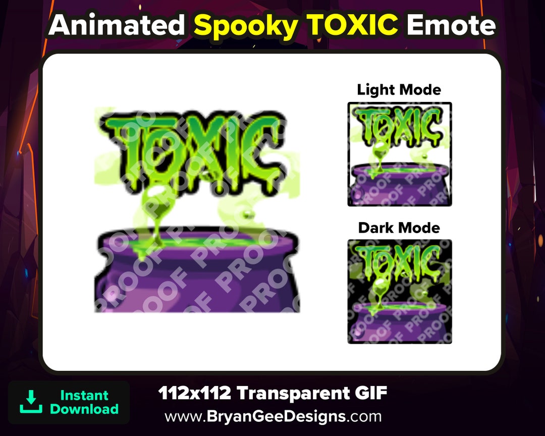 Animated TOXIC Cauldron Emote for Twitch or Discord Spooky Witch ...