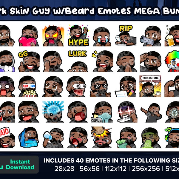 Black Guy Twitch Emotes - Etsy