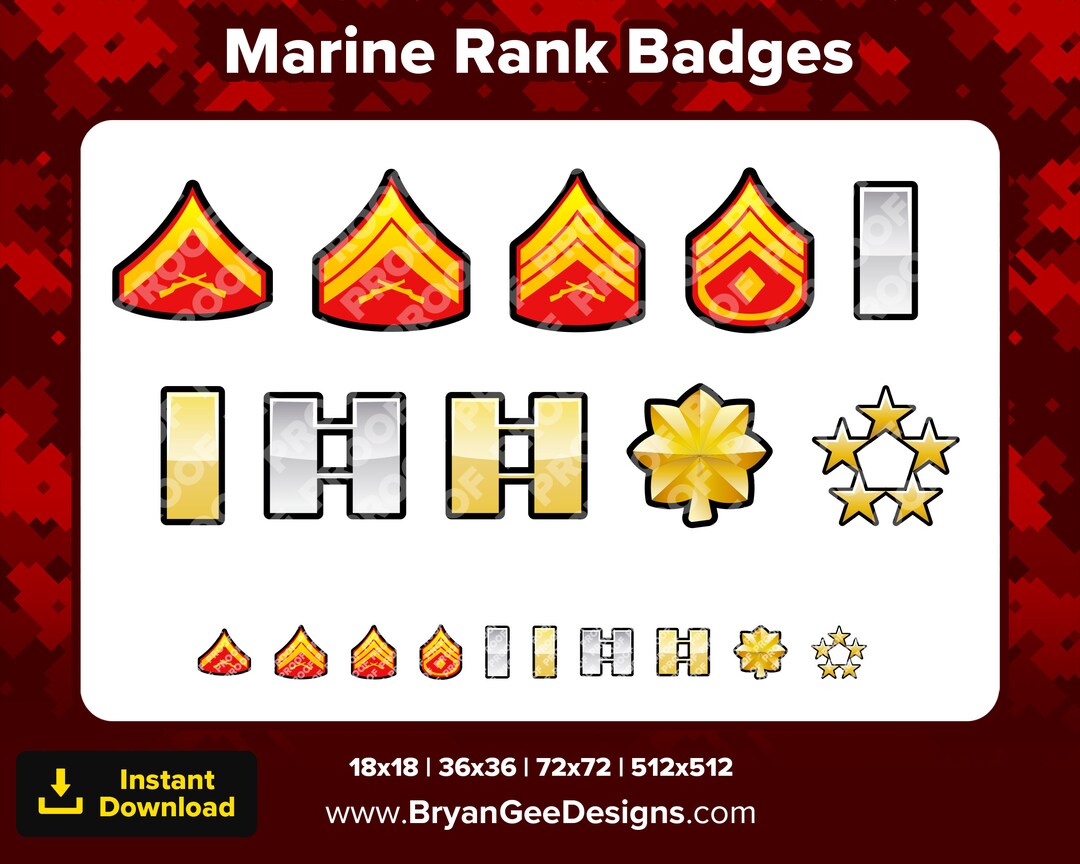 Marine Rank Twitch Badges Bit Badges Channel Points Discord Badges ...