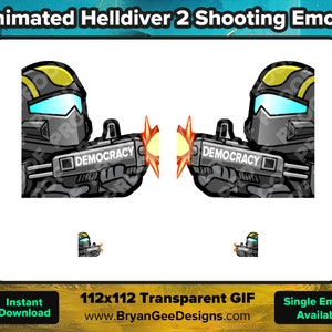 Animated Helldivers 2 Inspired Emotes for Twitch, Discord, Kick, Rumble ...