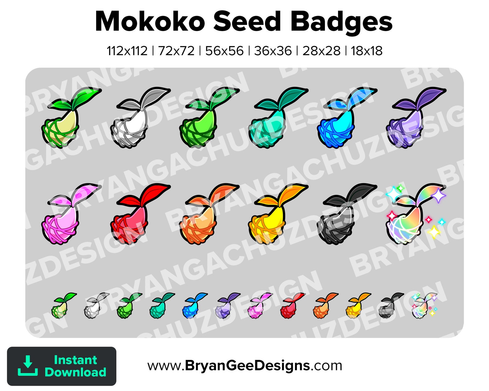 Mokoko Seed Twitch Badges Bit Badges Channel Points Discord - Etsy