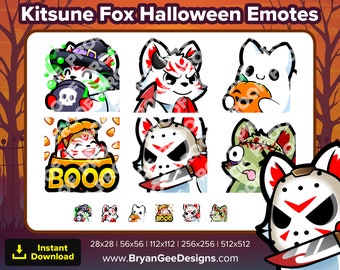 8 White Fox Girl Twitch Emotes - Etsy