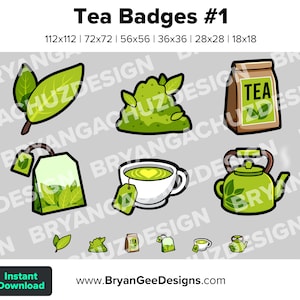 Tea Twitch Badges Bit Badges Channel Points Discord Badges Youtube ...