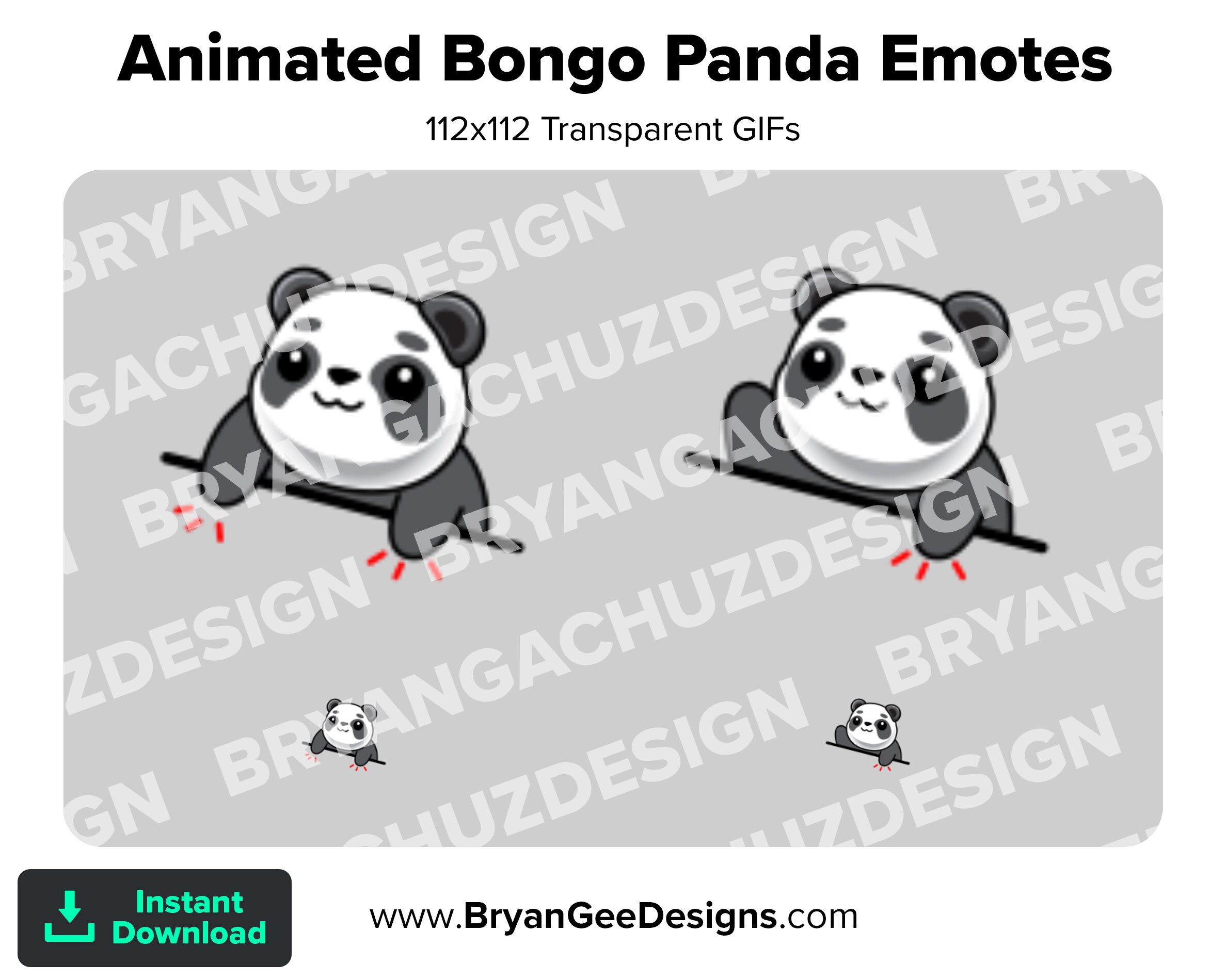 Animated Bongo Panda Emote for Twitch or Discord - Etsy Australia