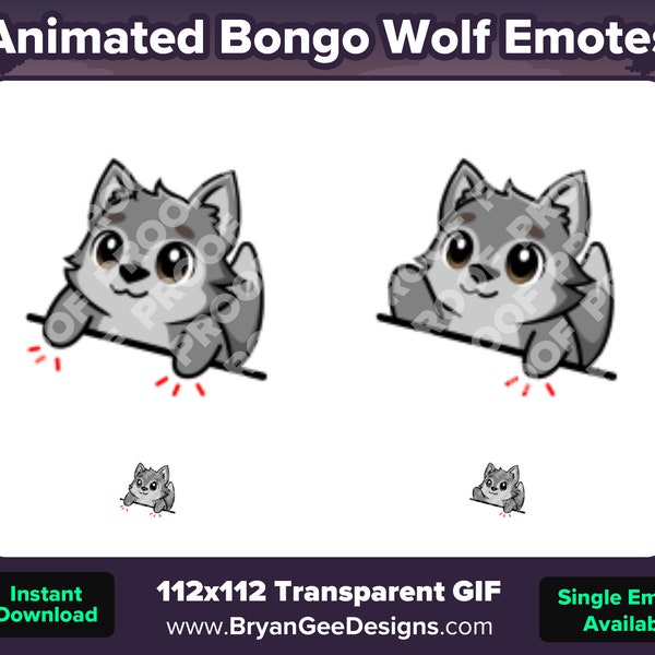 Twitch Animated Emotes Wolf - Etsy
