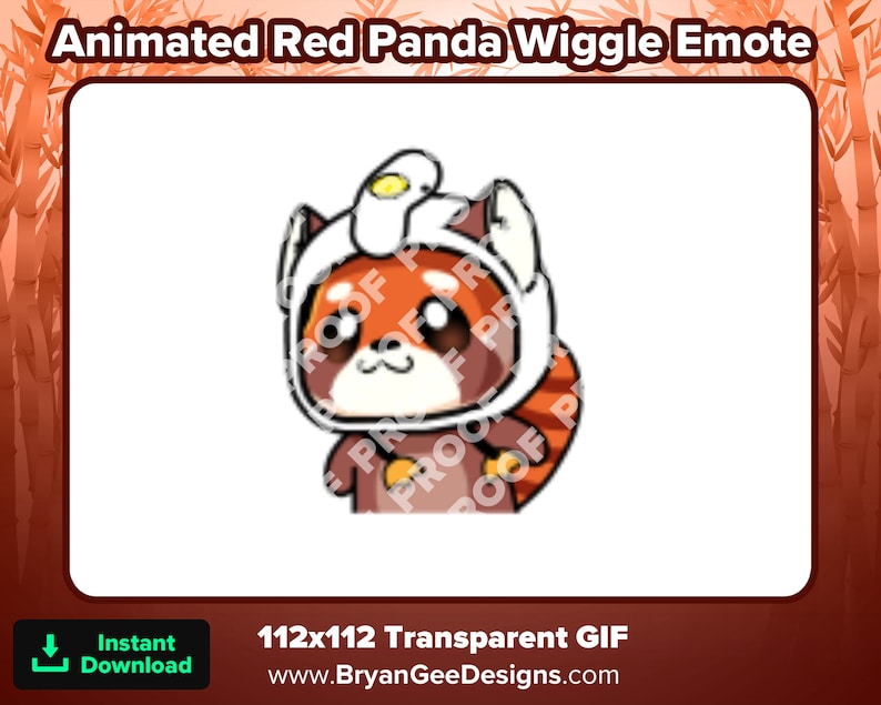 Animated Red Panda Wiggle Emote for Twitch or Discord - Etsy