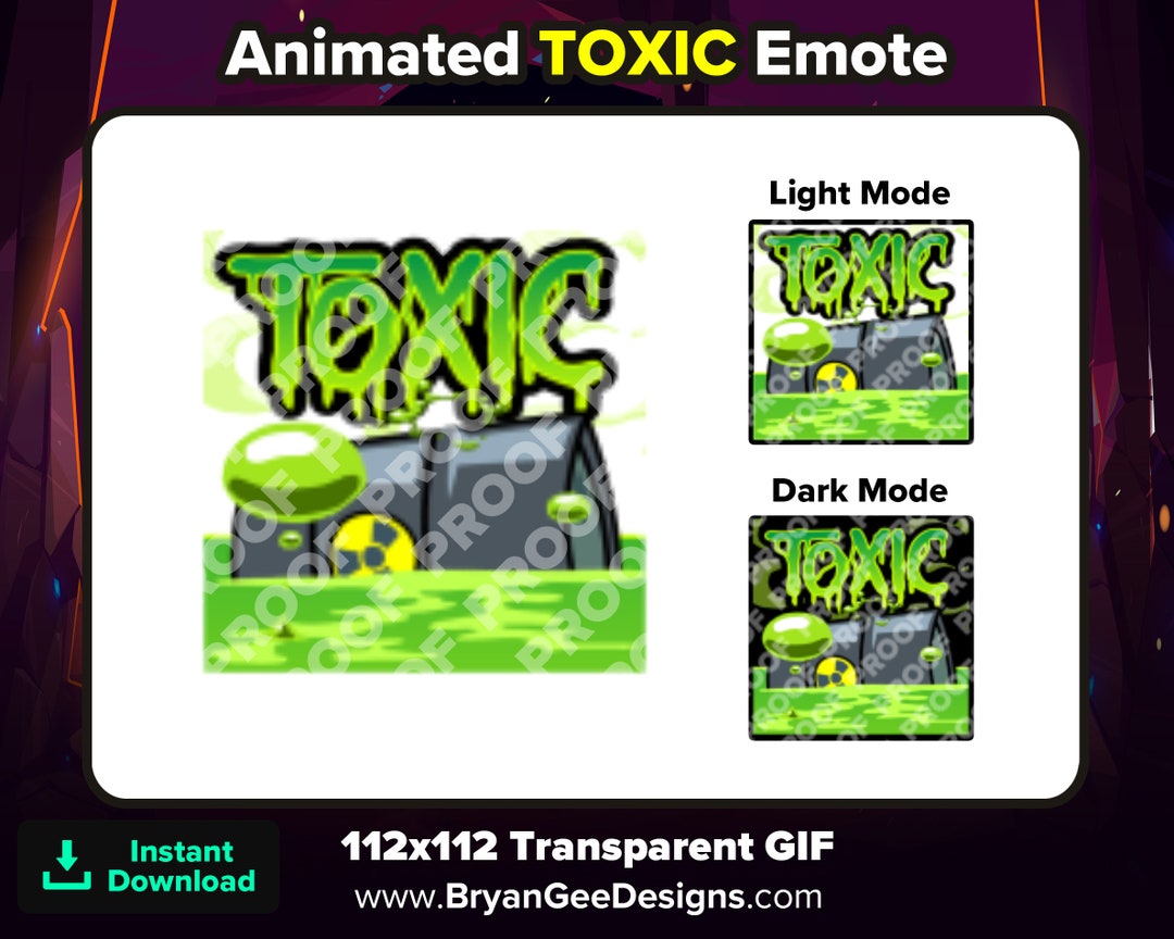 Animated TOXIC Emote for Twitch or Discord Halloween Spooky Emote - Etsy