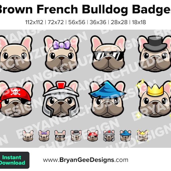 Bulldog Twitch Emotes - Etsy