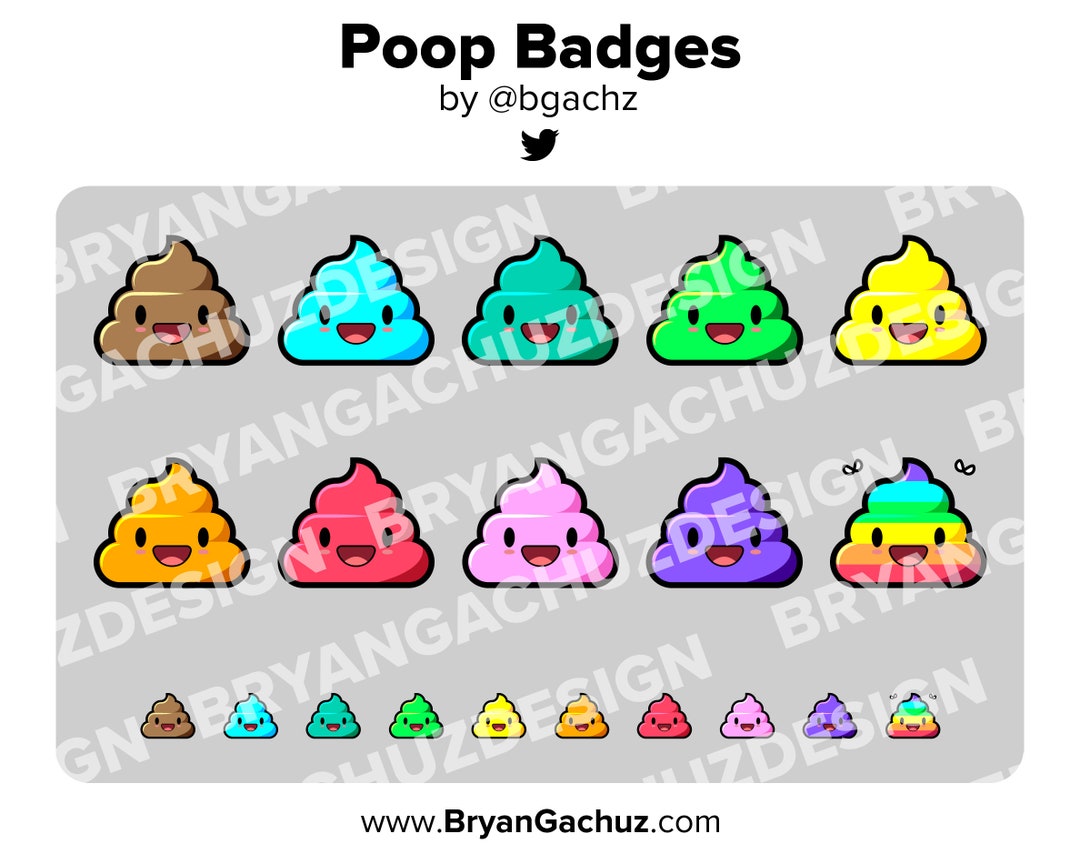 Poop Twitch Badges Bit Badges Channel Points Discord Badges Youtube ...