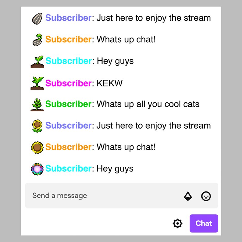 Sunflower Twitch Badges Bit Badges Channel Points Discord - Etsy