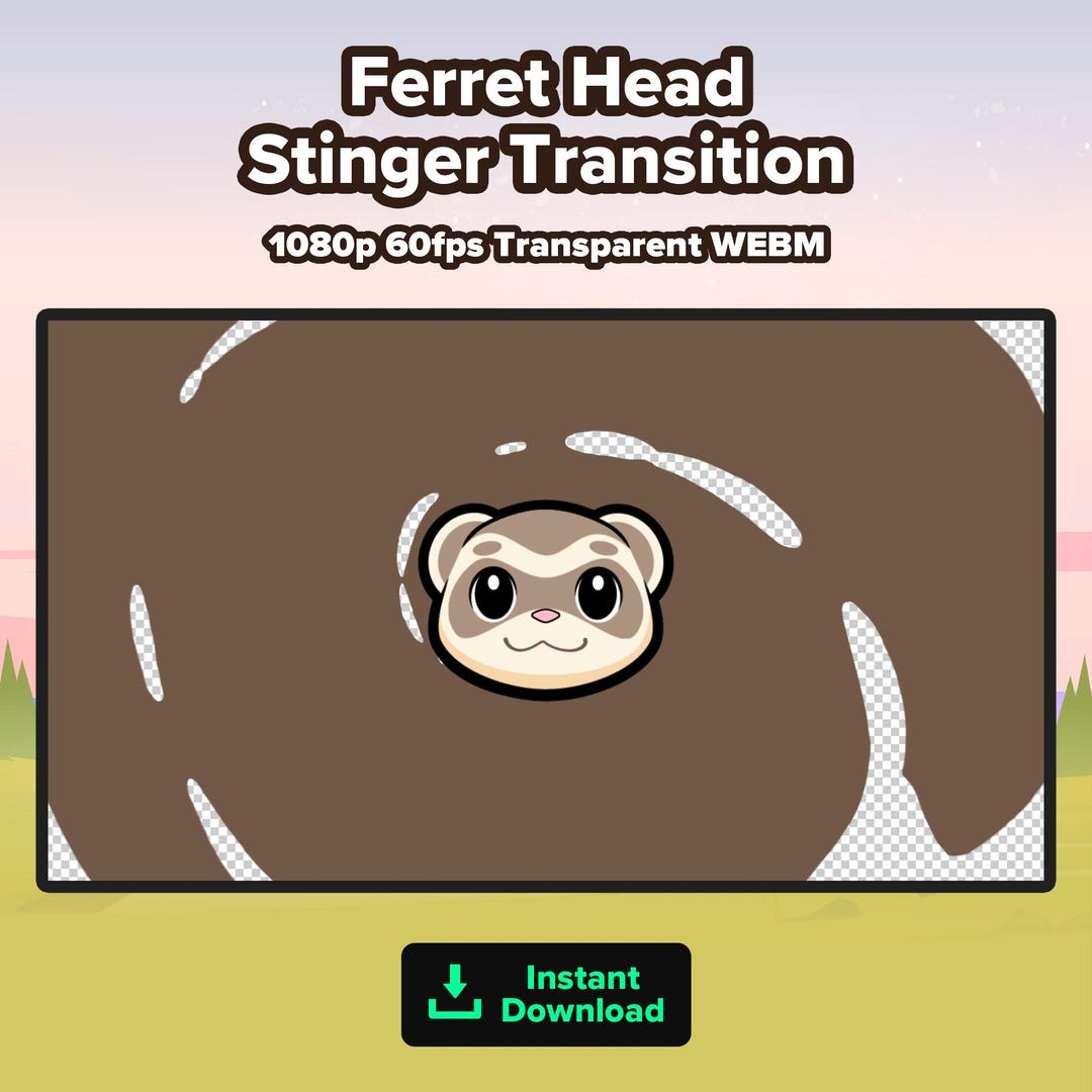 Ferret Stinger Transition | Animated Twitch Scene Transition | Animated ...