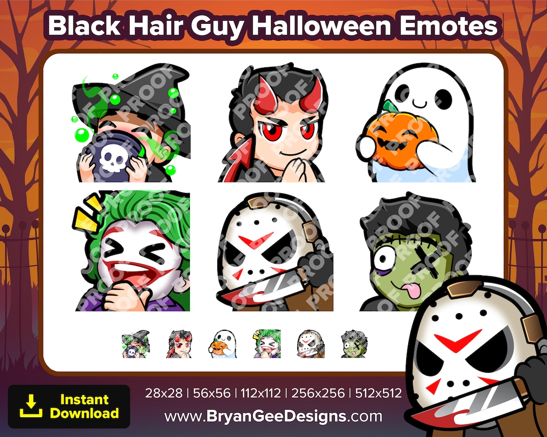 Black Hair Guy Twitch Emotes Wizard Sip Devil Ghost Joker LUL Laugh ...
