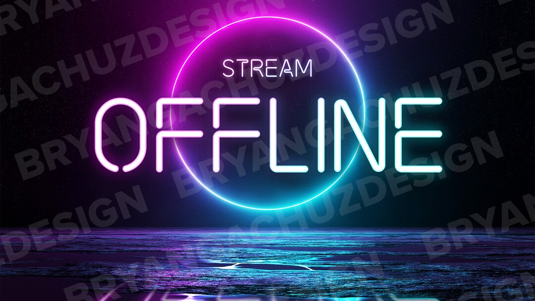 Neon, Cyberpunk, RGB Twitch Offline Screen - Etsy