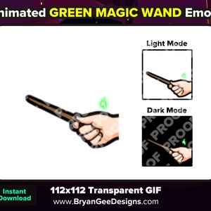 Animated Green Magic Wand Emote for Twitch or Discord - Etsy
