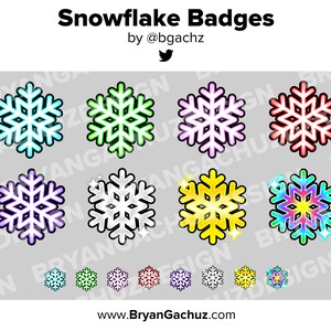 Snowflake Twitch Badges Bit Badges Channel Points Discord - Etsy
