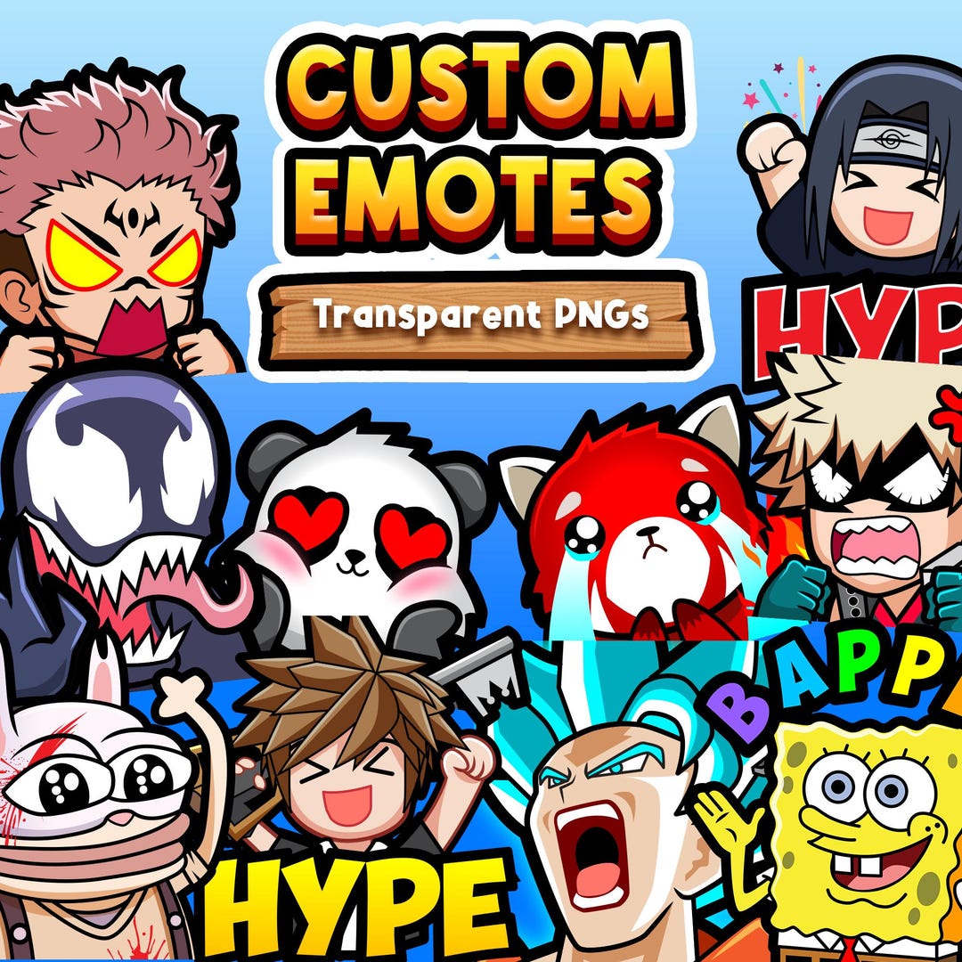 Custom Twitch Emotes, Kick Emotes, Rumble Emotes, Sub Emote, Discord ...