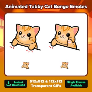 Animated Bongo Orange Tabby Cat Emotes for Twitch Emotes for Streaming ...